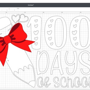100 Days of School SVG, 100 Days of Loving School SVG , 100 Hearts SVG ...