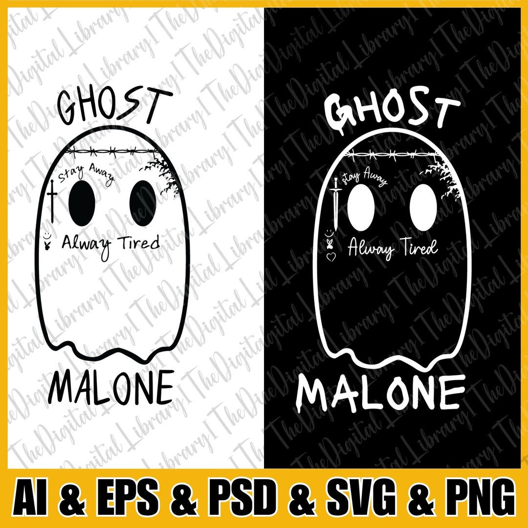 Ghost Malone SVG ,funny Ghost Svg, Trendy Halloween Svg, 2023 Post ...