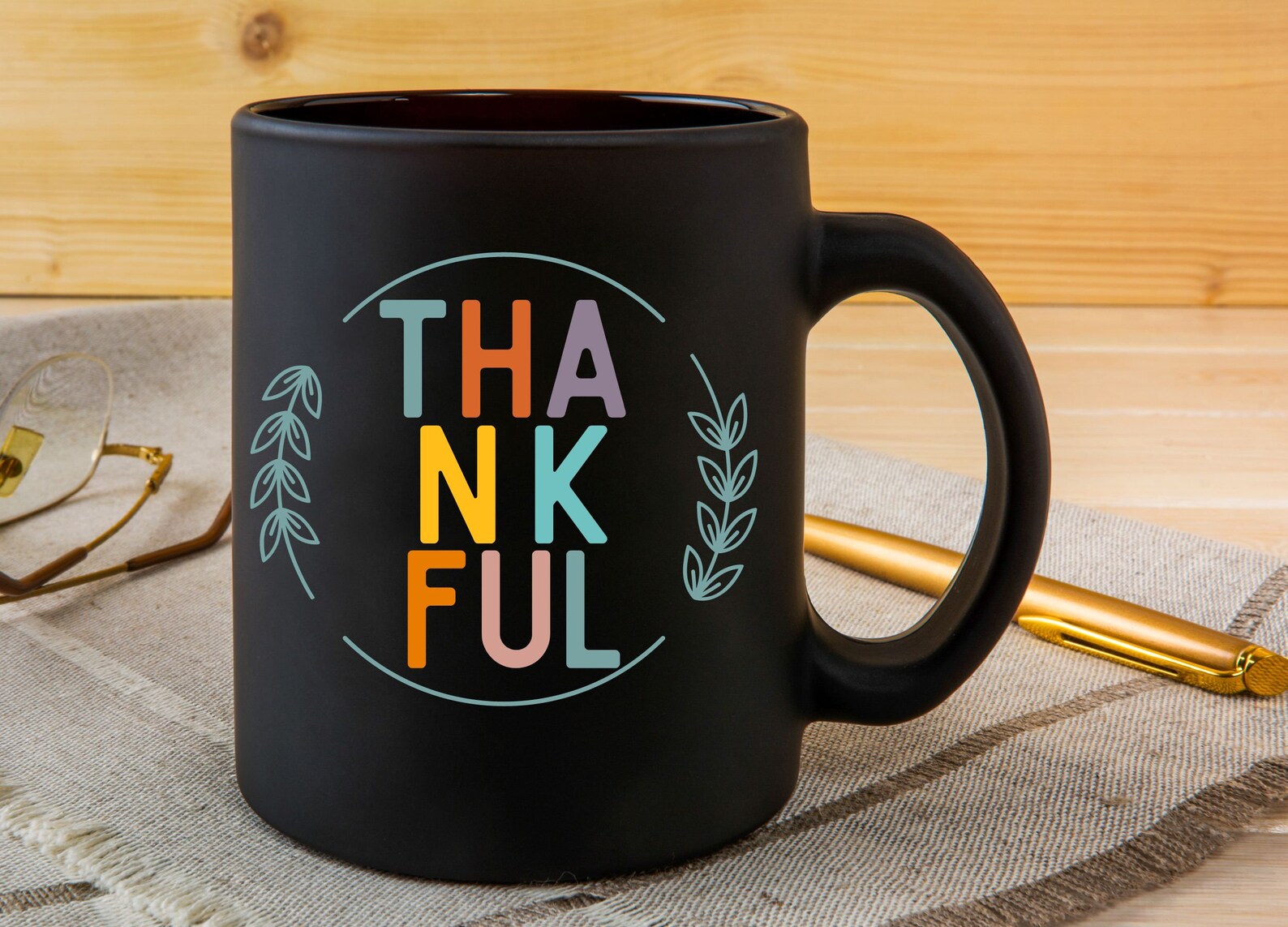 Colorful Thankful SVG & PNG File, Thanksgiving Sublimation File - Etsy