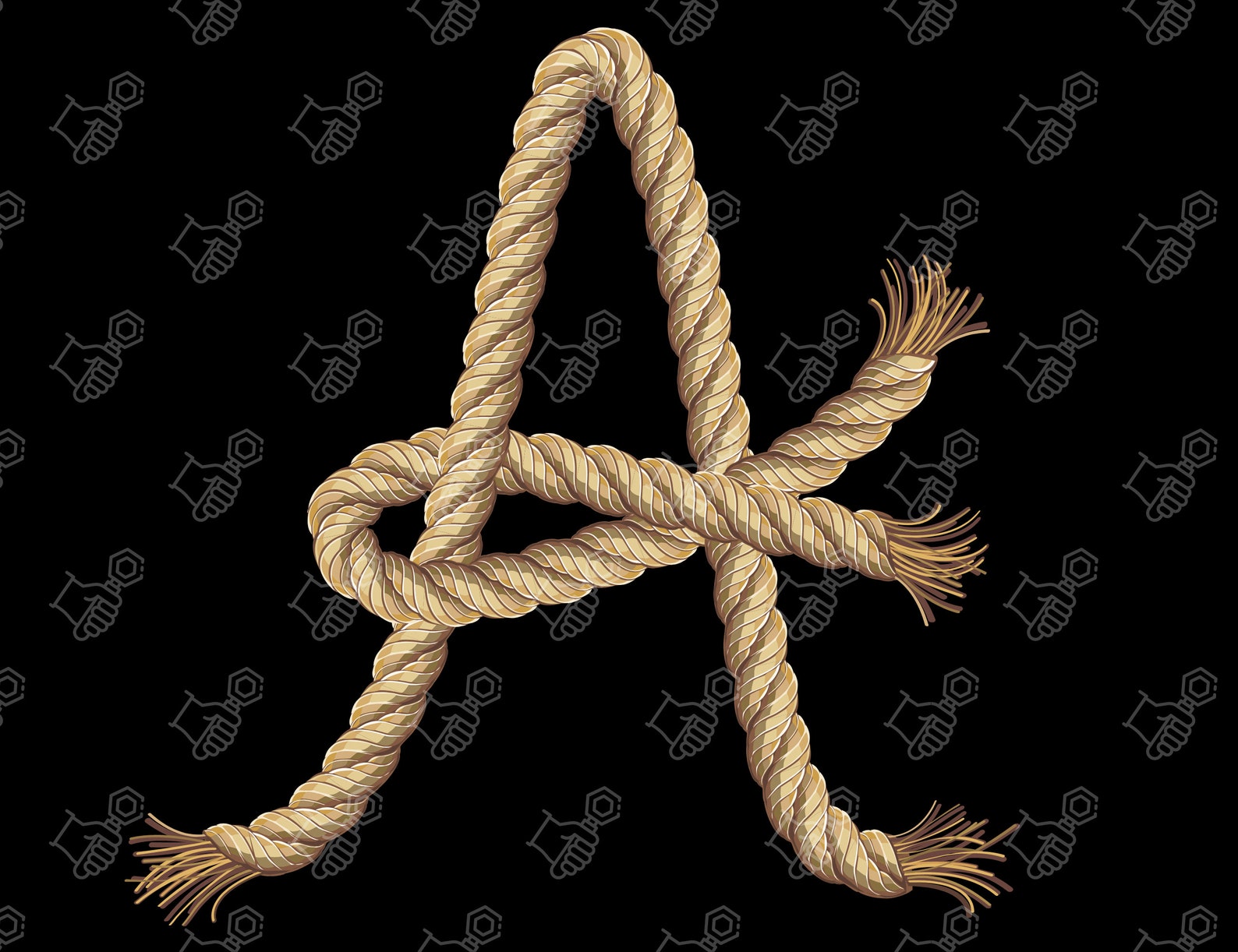 Rope Letters Pack PNG Digital Download Letters Pack Digital - Etsy