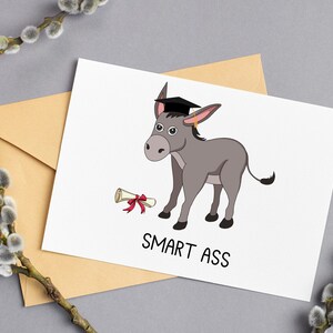 Funny Graduation Card, Smart Ass Card, Funny Grad Card, High School ...