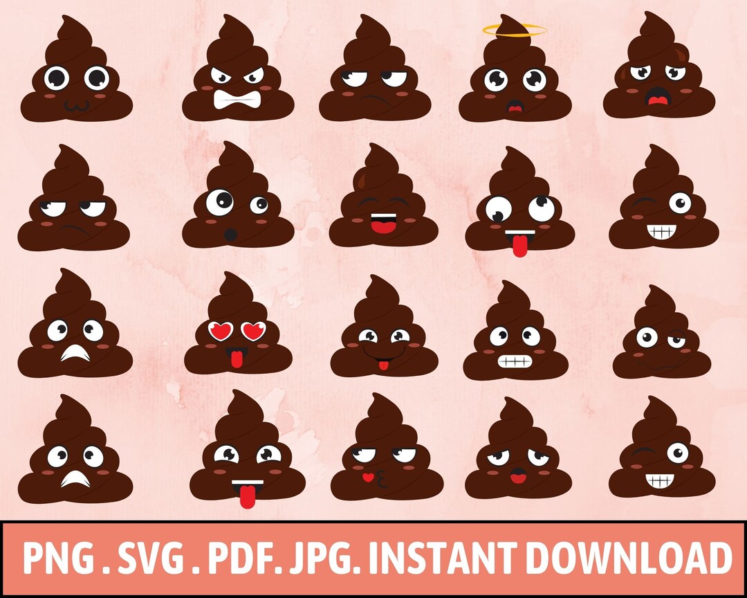 Poop Emoji Svg Png,girl Poop Svg,boy Poop Png,poop Emoji Clipart,poop ...