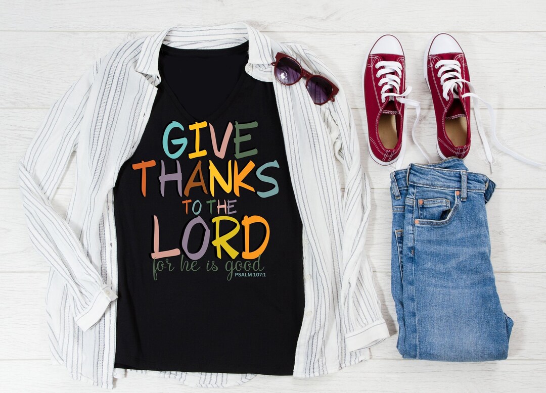 Dankt dem Herrn, denn er ist gut SVG Png-Dateien, Psalm 107: 1 ...