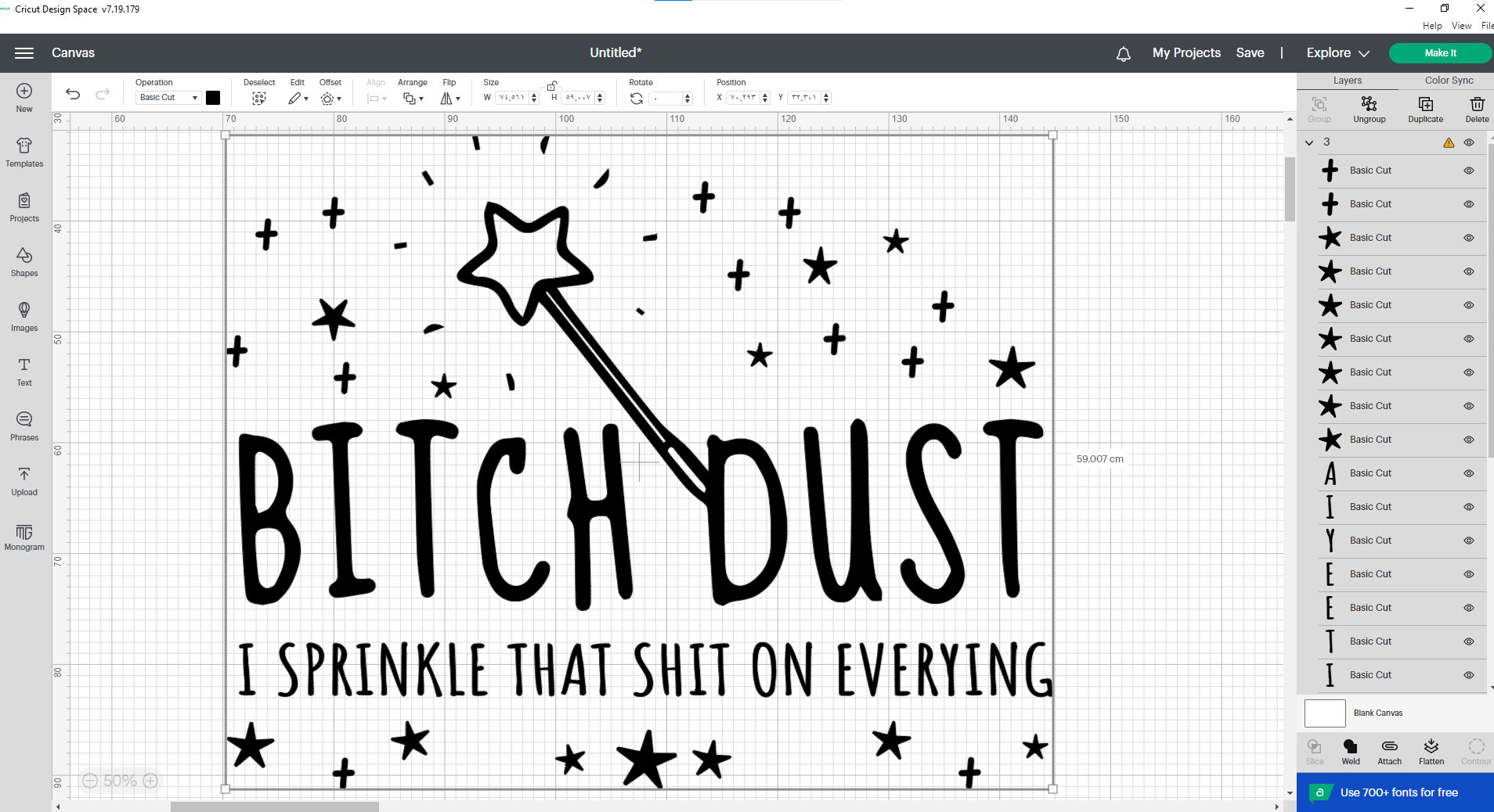 Bitch Dust SVG Sprinkle That PNG on Everything Svg Badass - Etsy