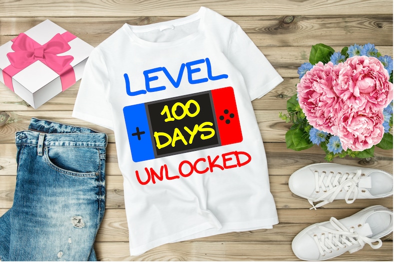 Level 100 Days Unlocked Svg Level 100 Days of School 100 - Etsy