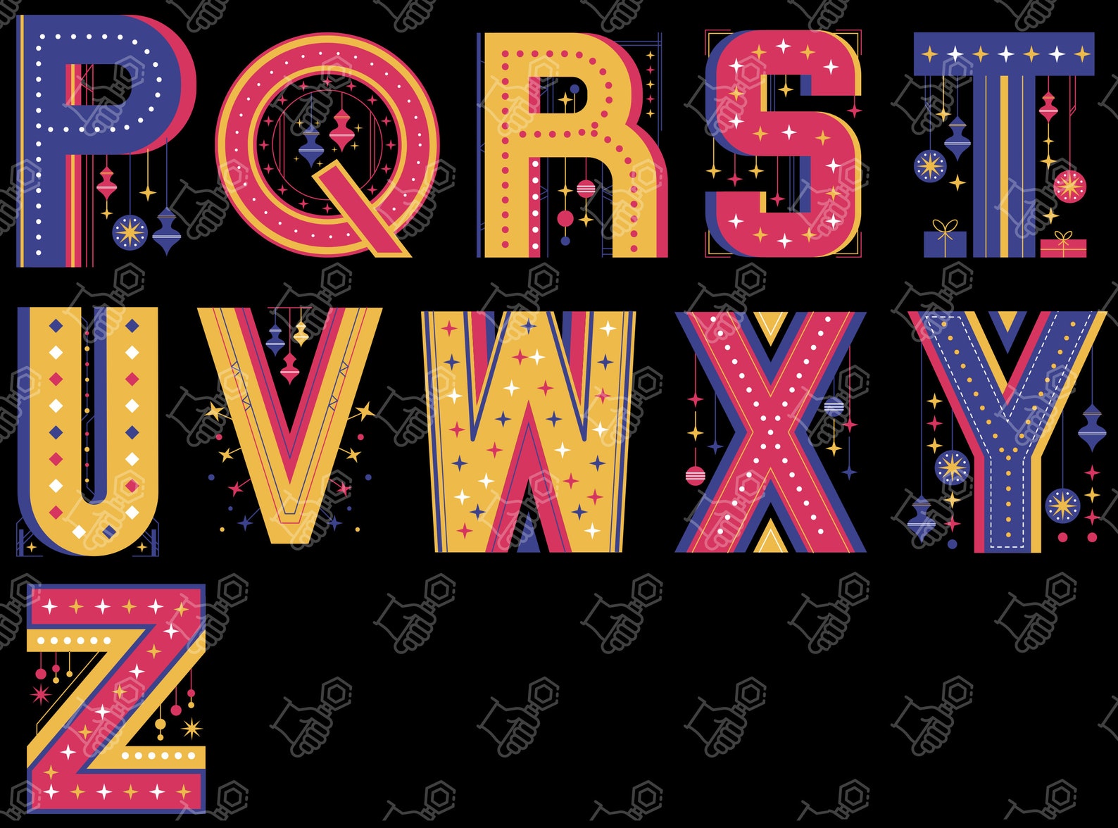 Letters Alphabet Hand Drawn Alphabet Alpha Pack Digital - Etsy