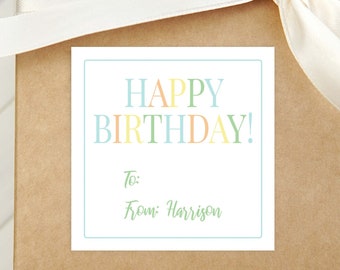 Personalized Happy Birthday Calling Card Colorful Enclosure | Etsy