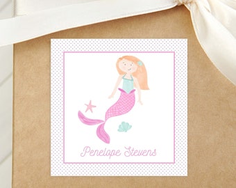 Personalized Watercolor Christmas Calling Card or Sticker - Etsy