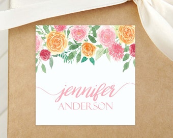 Personalized Colorful Calling Card Kid Stationery Square - Etsy