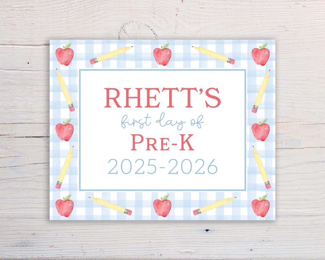 DIGITAL Print at Home, Made to Order - Back to School First Day/last ...