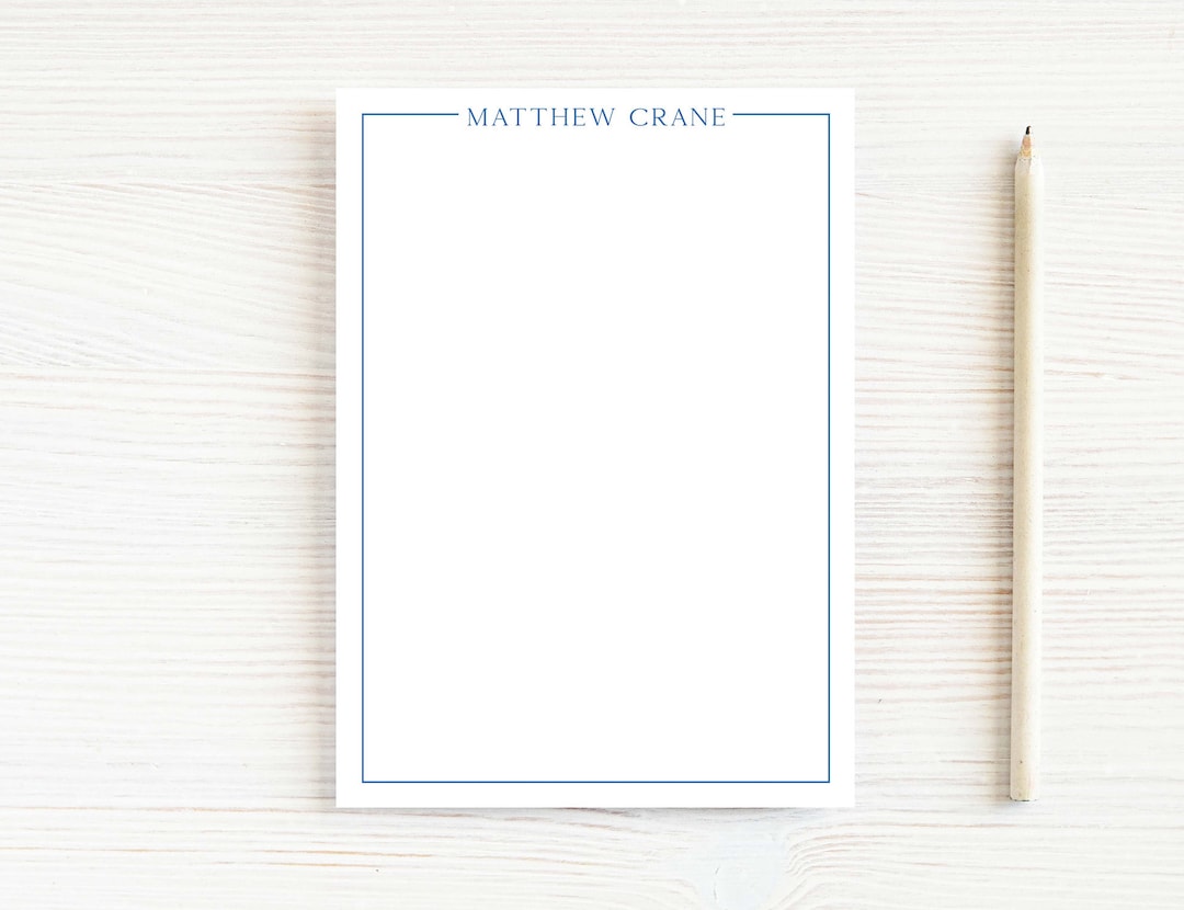 Personalized Border Notepad, Colorful Notepad - Etsy