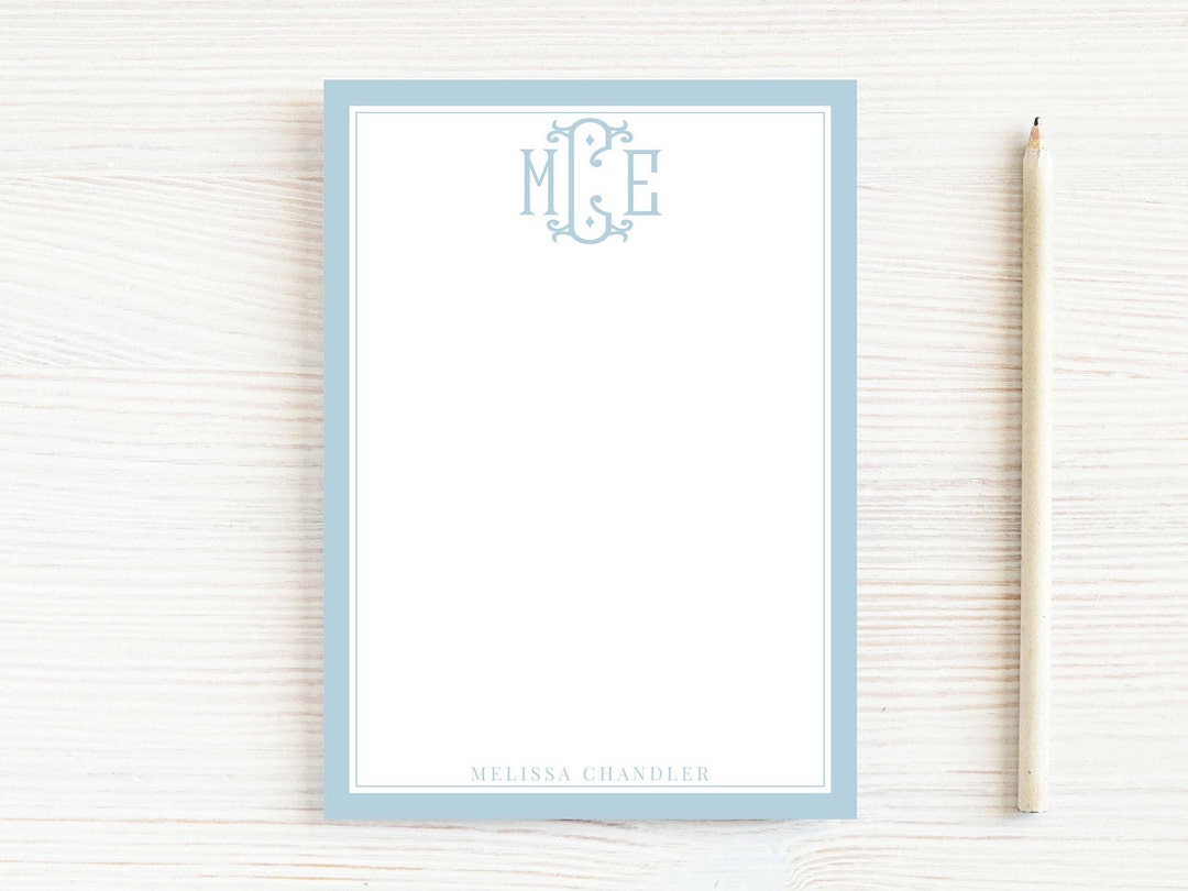 Personalized Monogram Notepad, Colorful Women Family Notepad - Etsy
