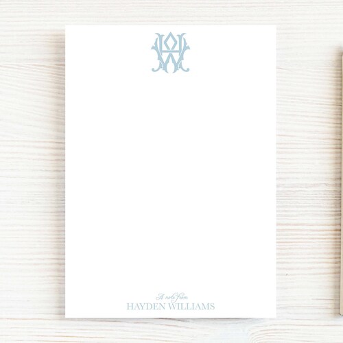 Monogram Notepad Personalized Notepads - Etsy