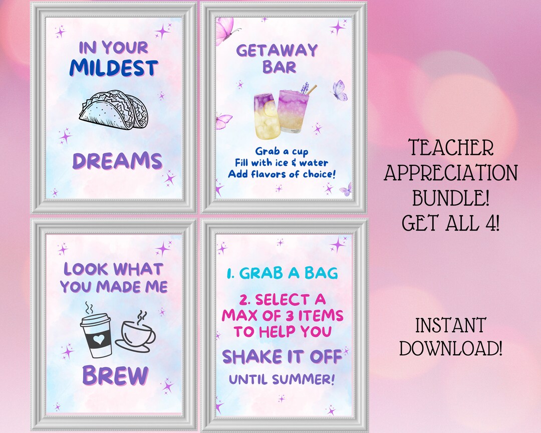 Taylor Swift Teacher Appreciation Sign Bundle Make the Friendship ...