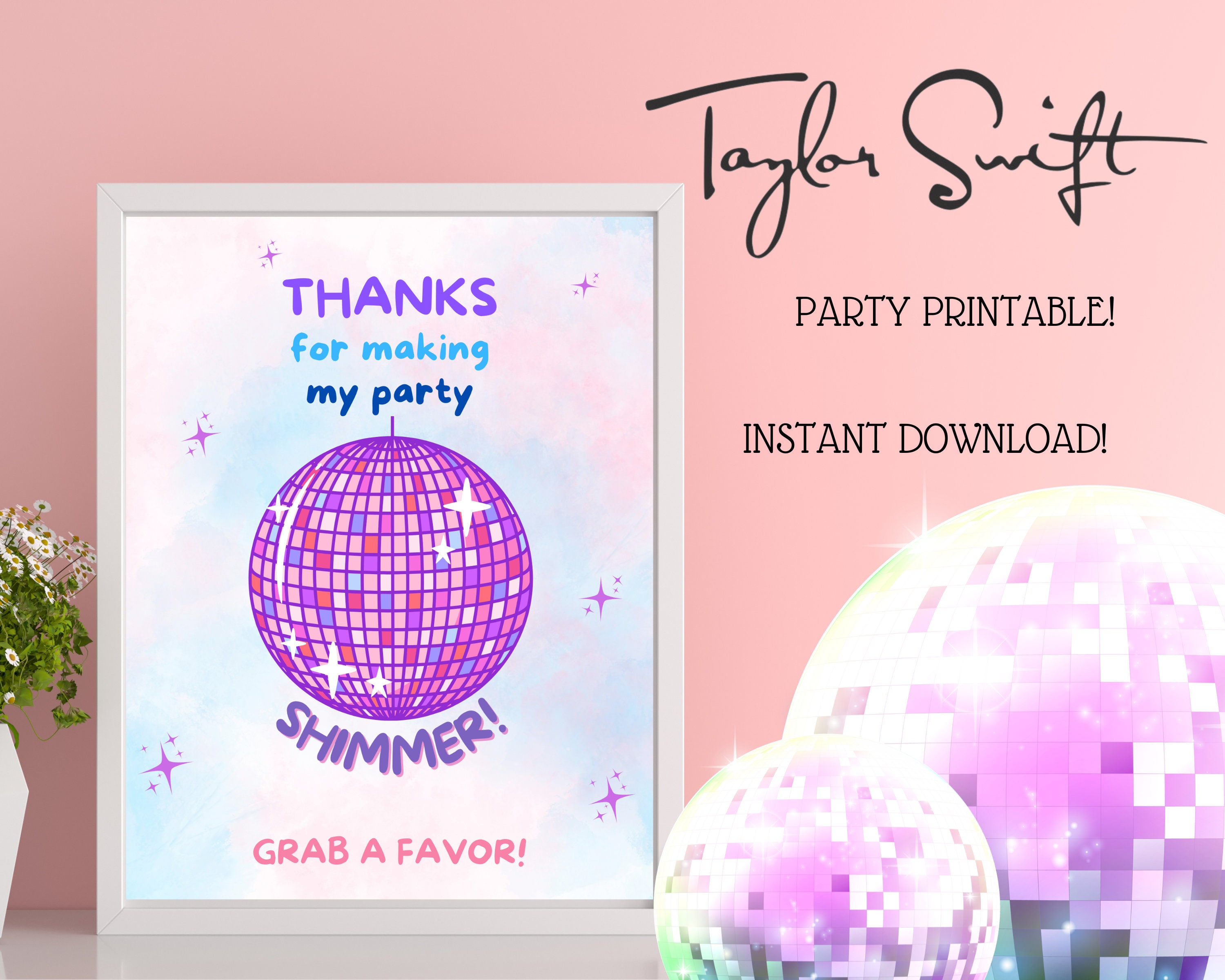 Taylor Swift Birthday Sign Favor Sign, Taylor Swift Birthday Theme Sign ...