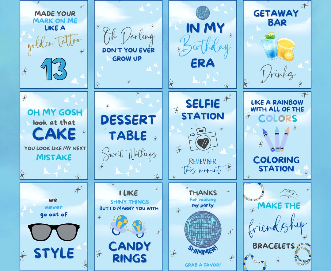 Ultimate Taylor Swift Birthday Sign Bundle Get All 12 Taylor Swift Bday ...