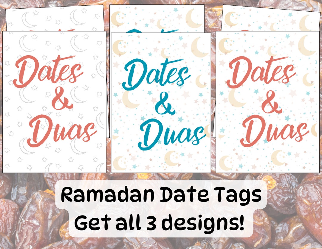 Ramadan Gift Tag for Dates, Ramadan Gifts- Dates, Ramadan Tags - Etsy