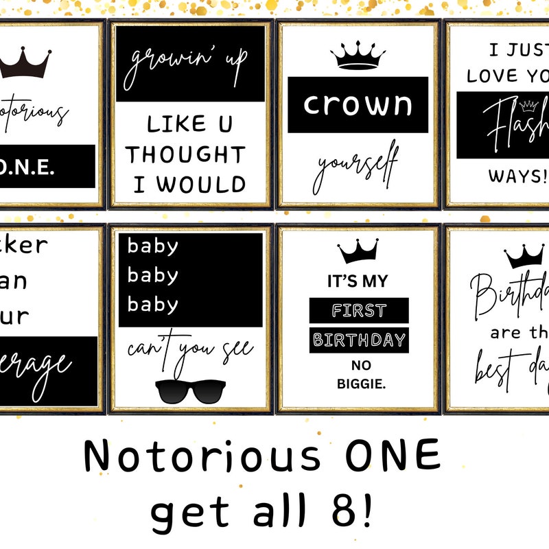 Notorious One Birthday Decor - Etsy