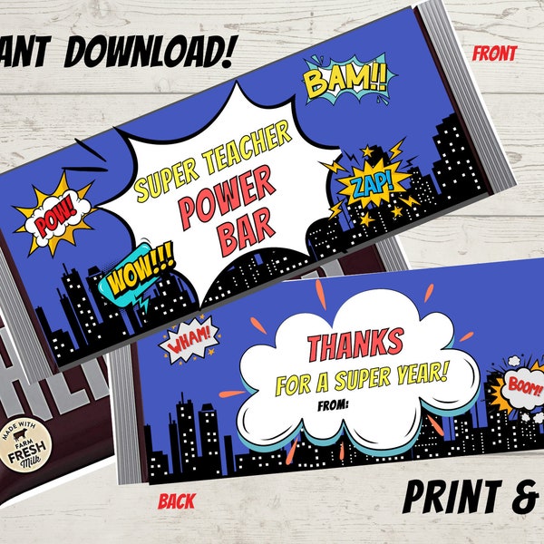 Superhero Teacher - Etsy