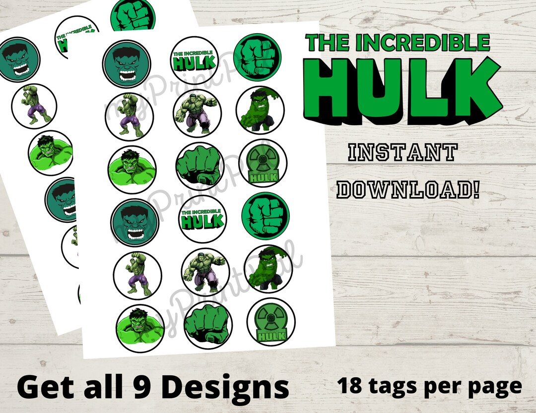 Hulk Cakepop Toppers, Hulk Tags, Hulk Cupcake Toppers - Etsy Australia