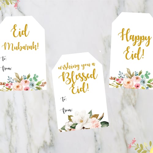 Eid Mubarak Tags Printable Eid Gift Tags Happy Eid Eid - Etsy