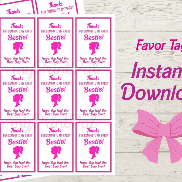 Art Party Favor Tags - Etsy