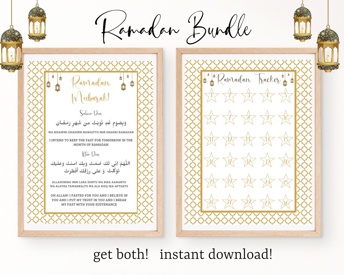 Ramadan Bundle Printable, Ramadan Countdown and Ramadan Duas - Etsy