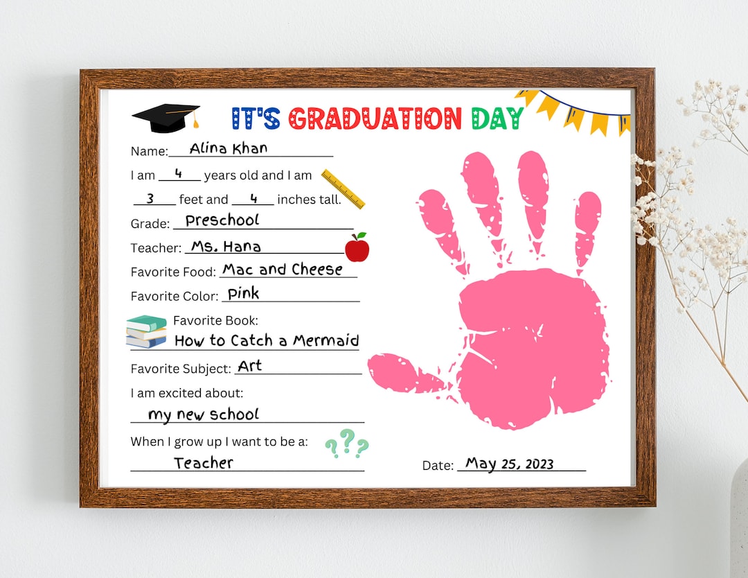 Last Day of School Printable, Kindergarten Graduation Keepsake ...