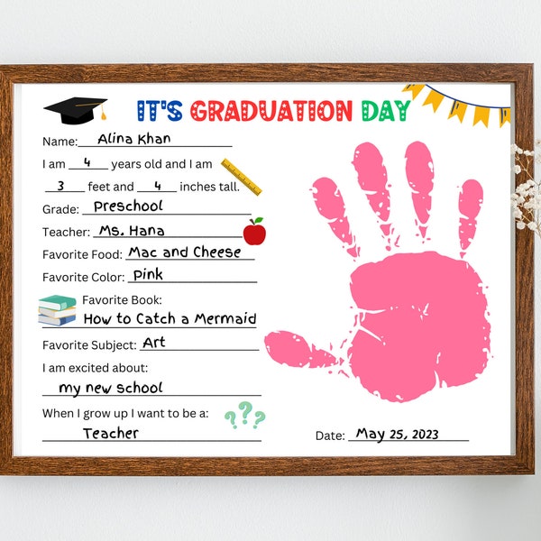 Preschool Graduation Art Project Etsy