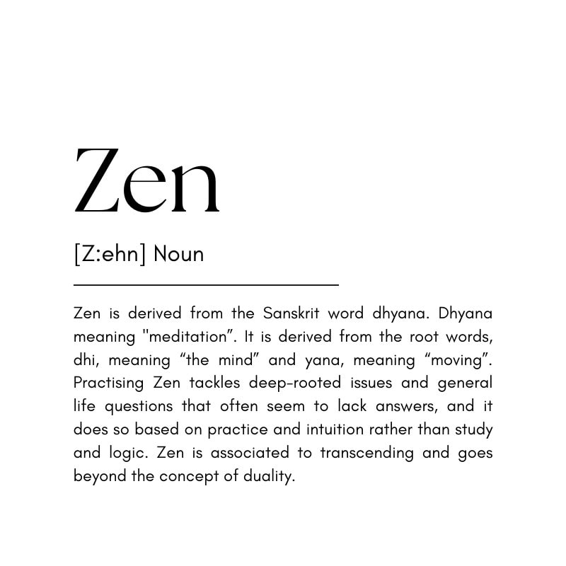 Zen Definition, Printable Wall Art, Inspirational Saying, Zen Poster ...