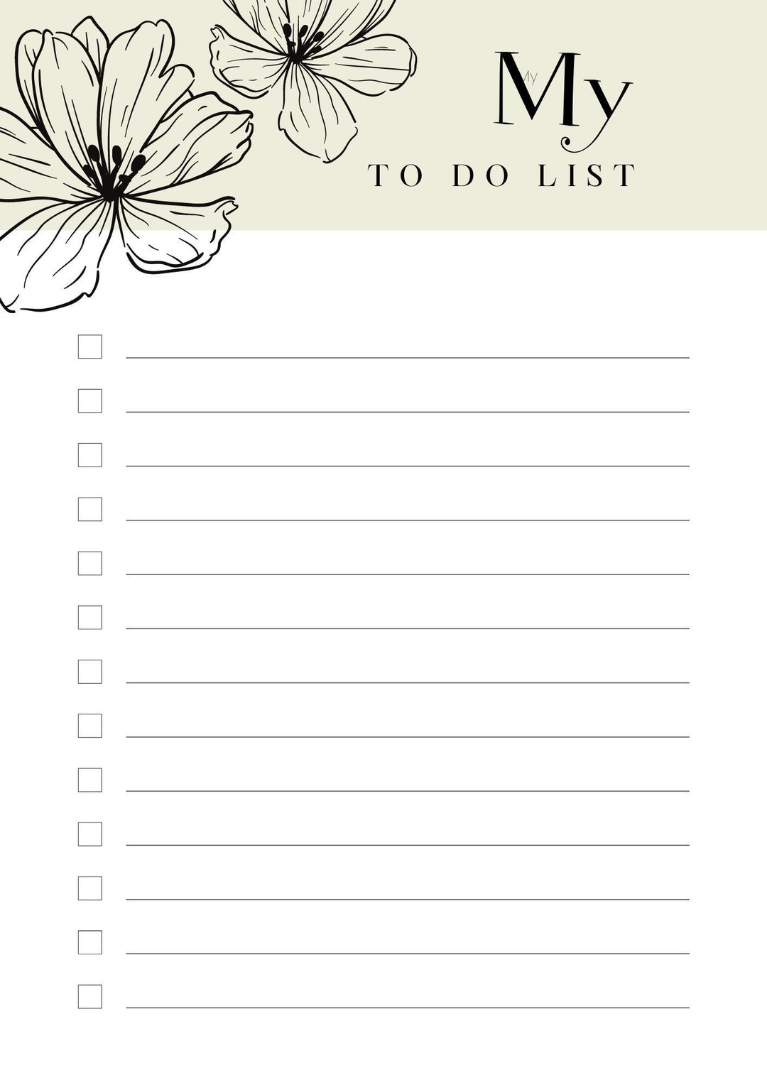 To Do List digital Download - Etsy