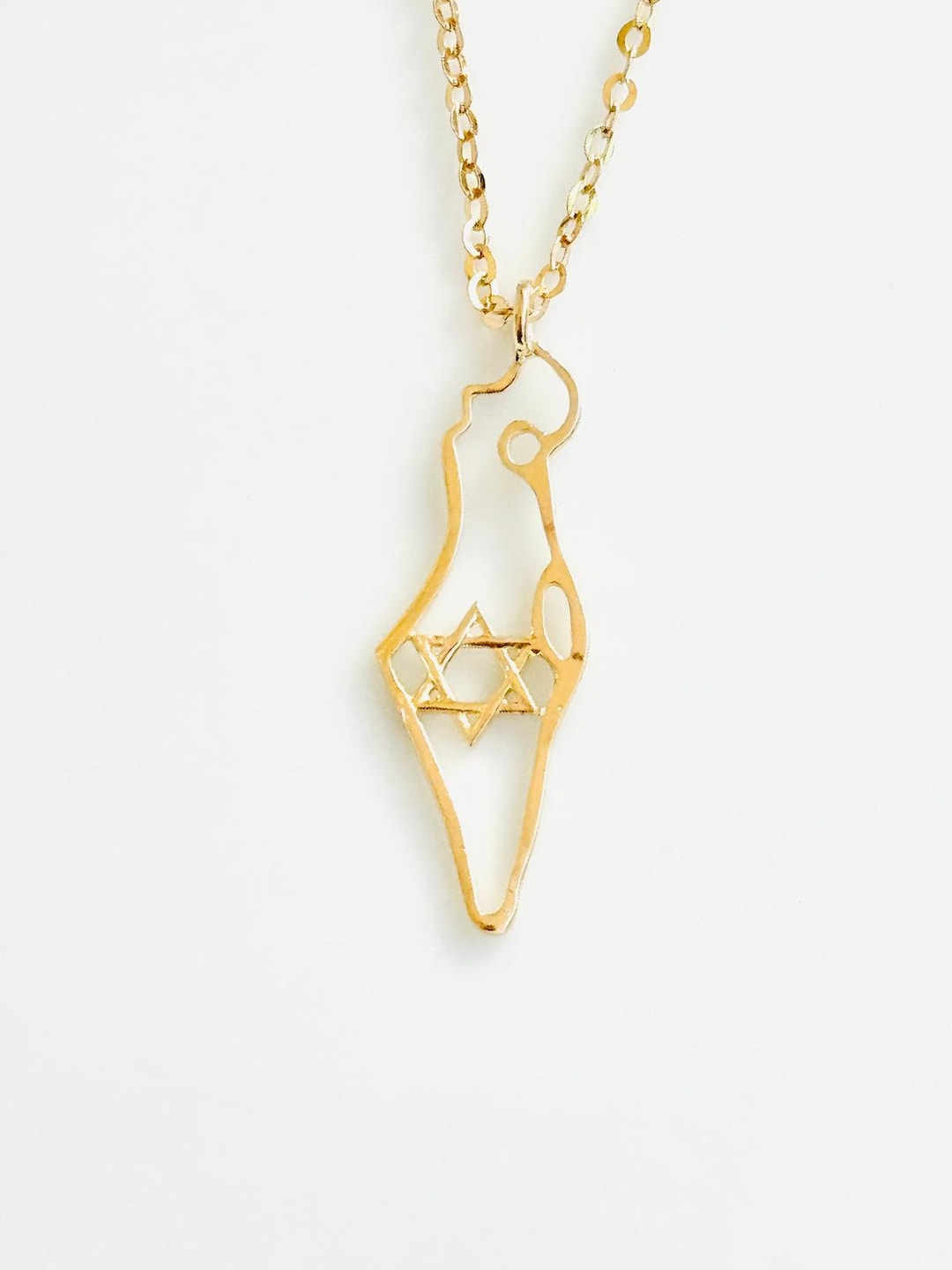 Map of Israel Charm With Star of David, Map of Israel Pendant, Star of ...
