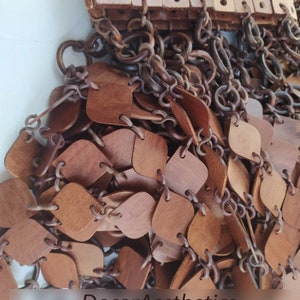 String Bead Curtain, Custom Size Doorway Wooden Curtains, Brown Beaded ...