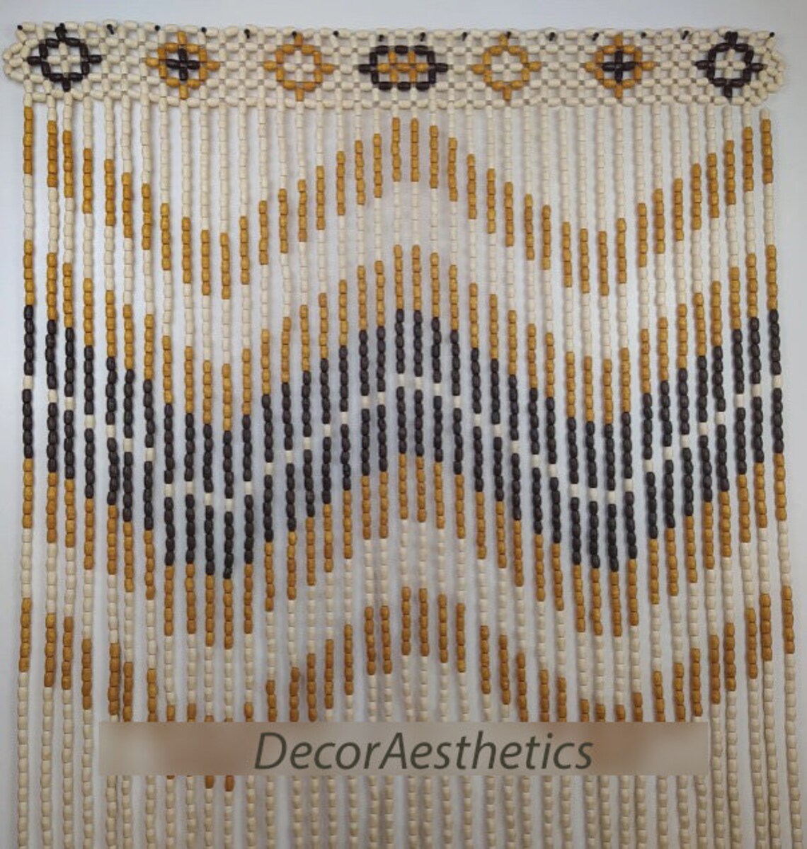 Doorway Curtains Wood Beaded String Curtain for Door or - Etsy