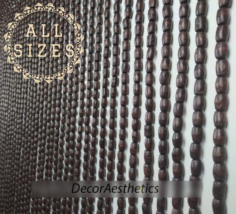 Bead Curtains for Doorway Wooden String Curtain Hanging Door - Etsy