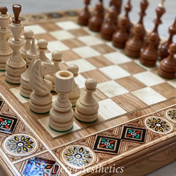 Hand Carved Backgammon Set - Etsy