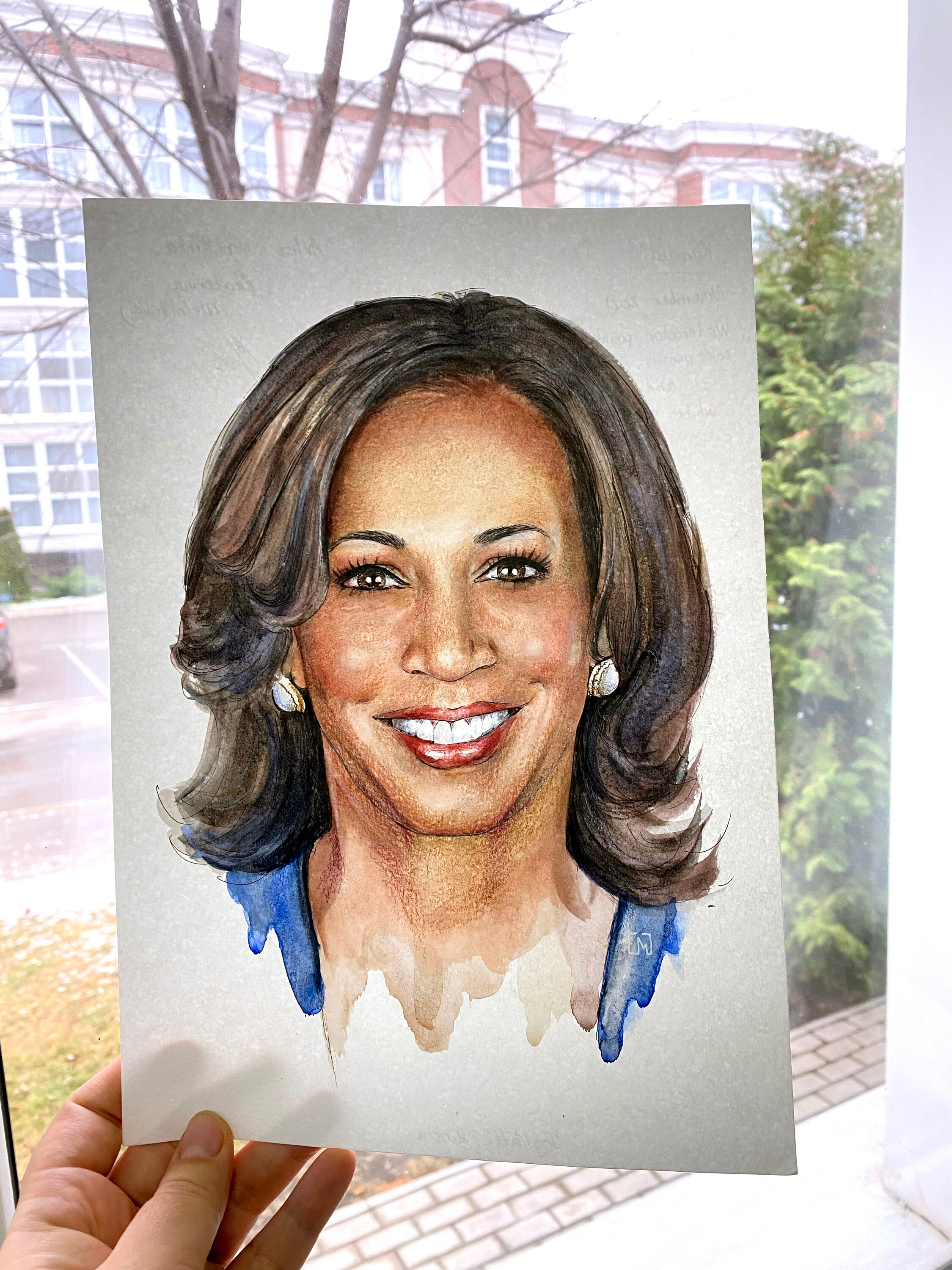 Kamala Harris Art Original Painting Vice President US | Etsy