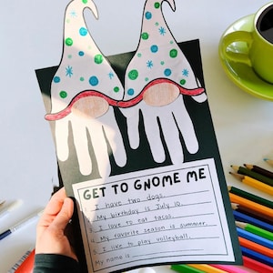 Gnome Hand Print Craft | Holiday Gnome | Christmas Gnomes | Winter ...
