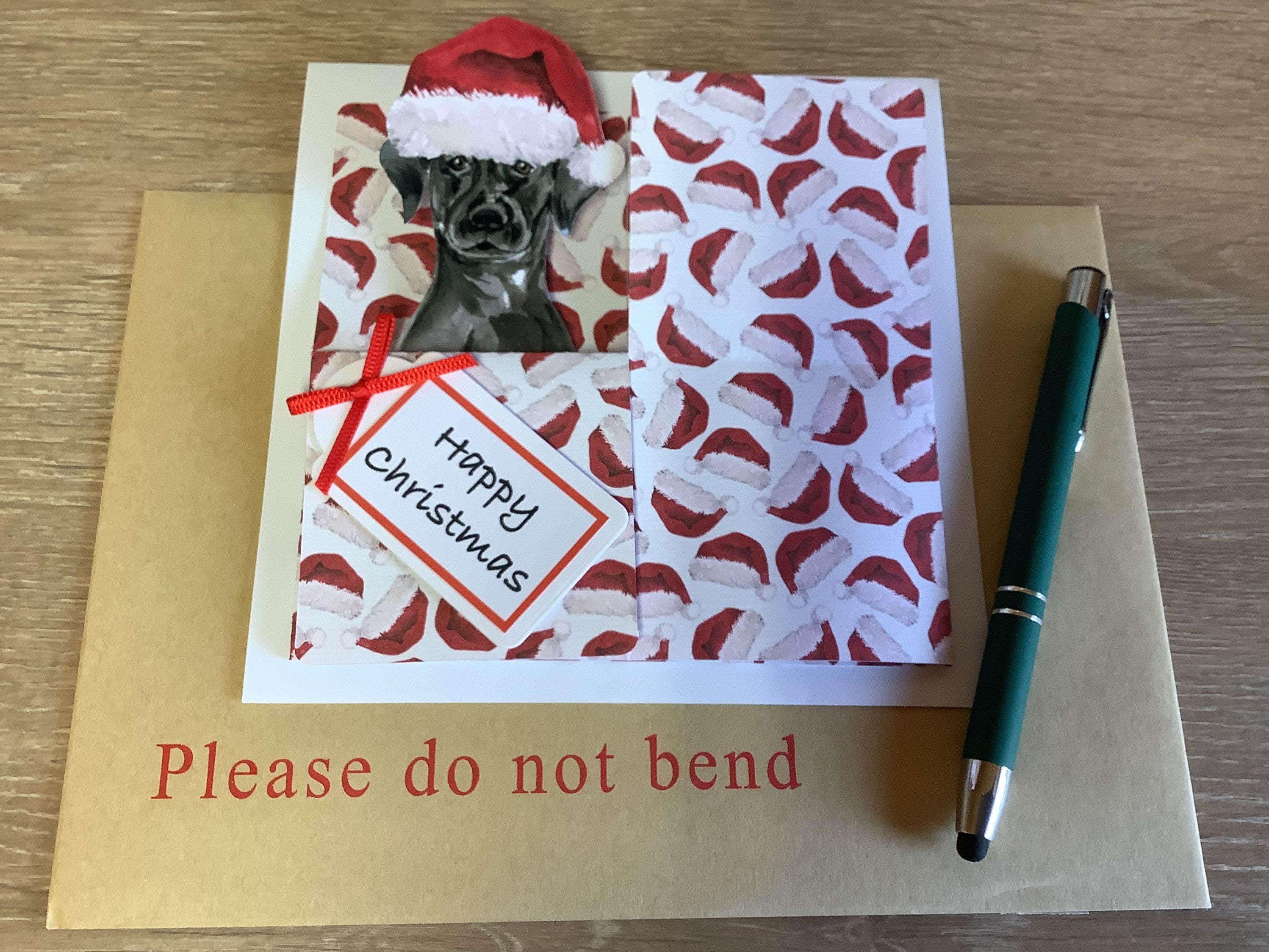 Black Labrador Dog Christmas Card PERSONALISED 3D Pop up Box - Etsy