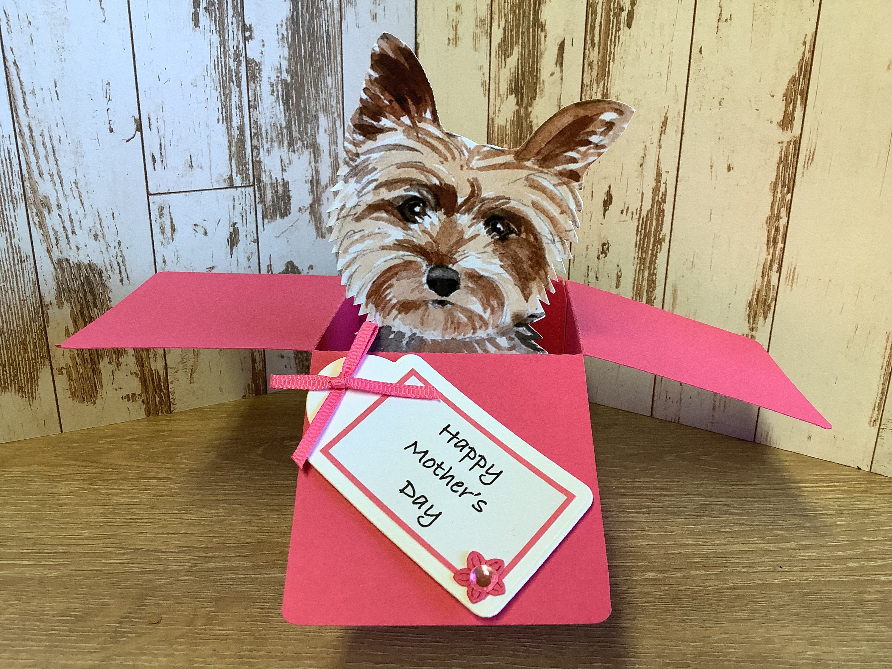Yorkshire Terrier Pop up Box 3D Birthday Card PERSONALISED - Etsy UK