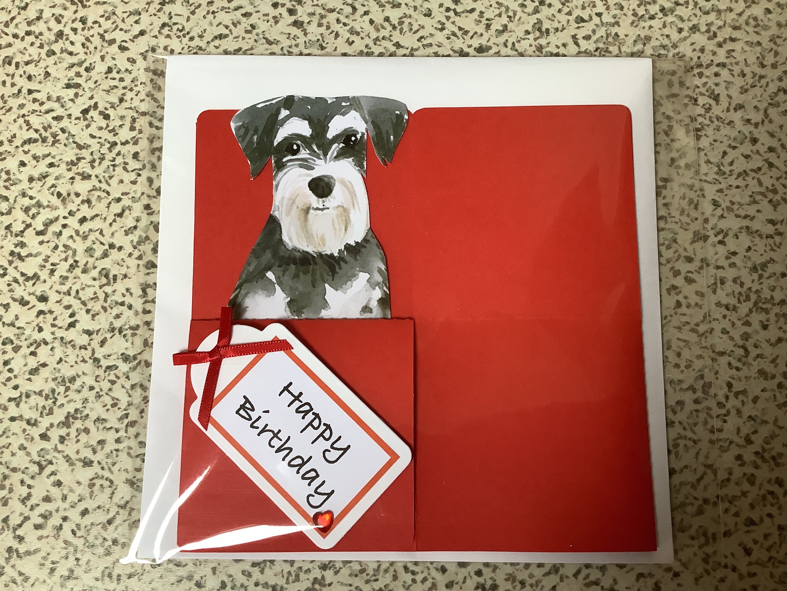 Schnauzer Pop up Box 3D Birthday Card PERSONALISED All - Etsy UK
