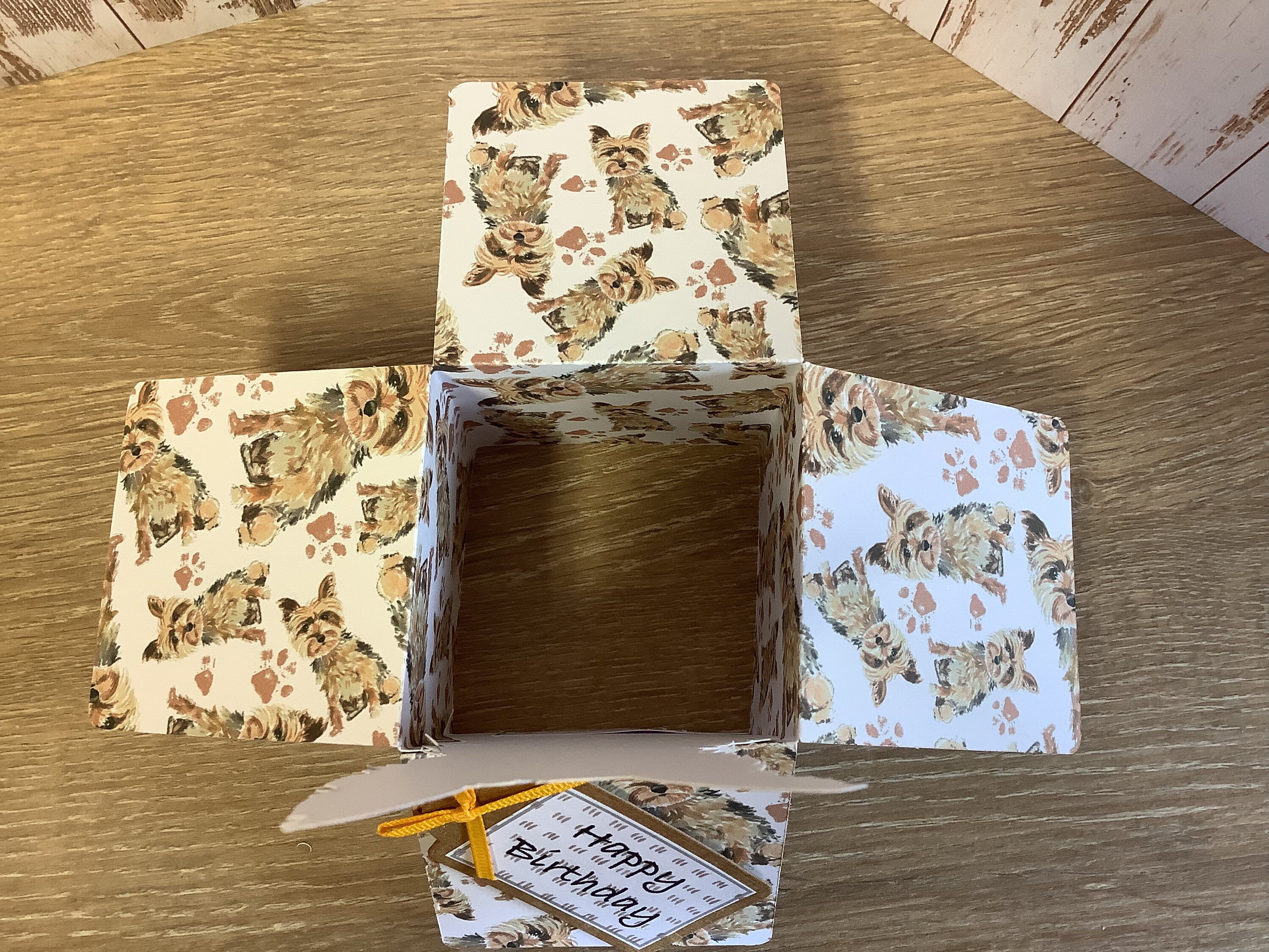 Yorkshire Terrier Pop up Box 3D Birthday Card PERSONALISED - Etsy UK