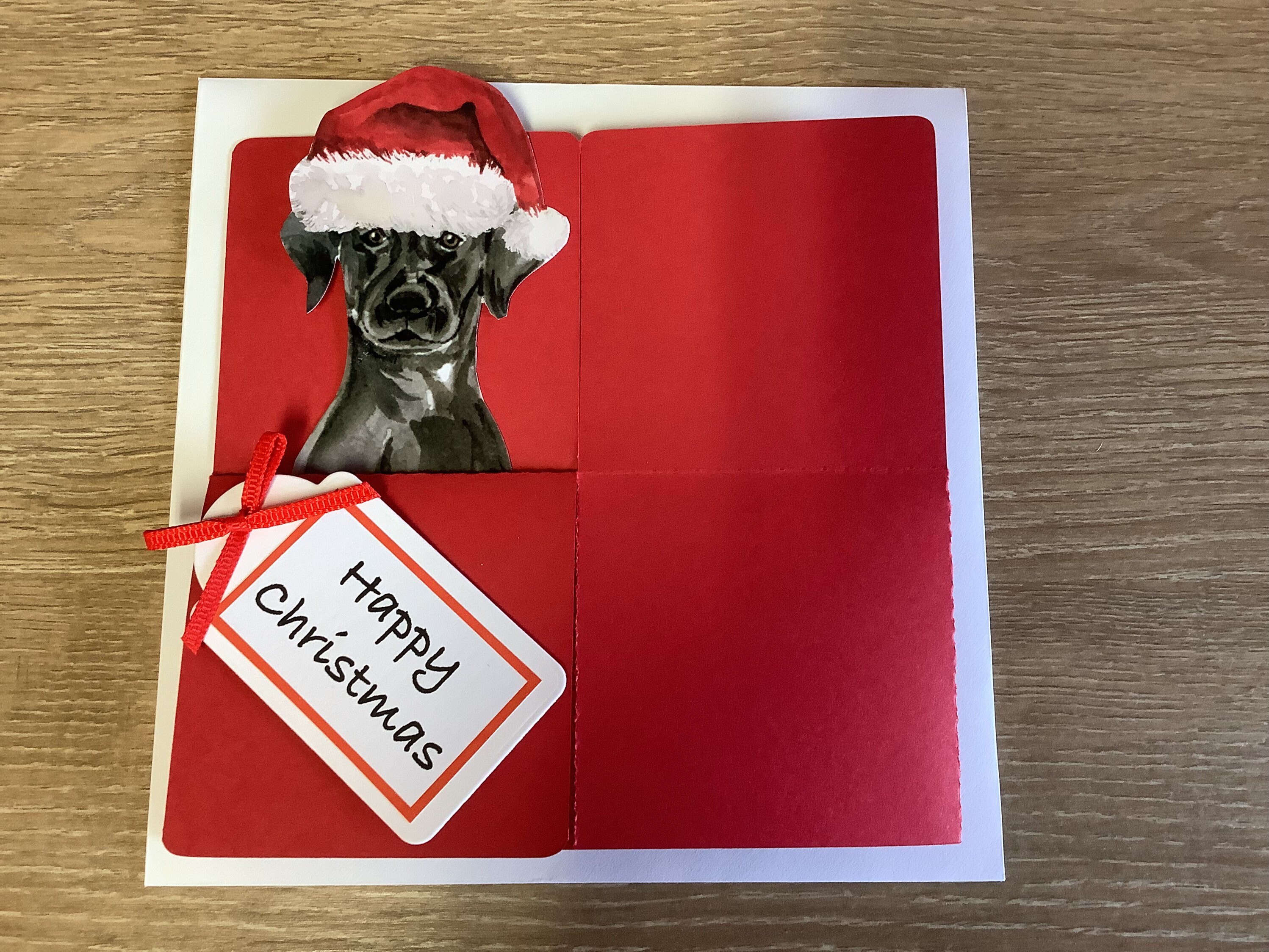 Black Labrador Dog Christmas Card PERSONALISED 3D Pop up Box - Etsy