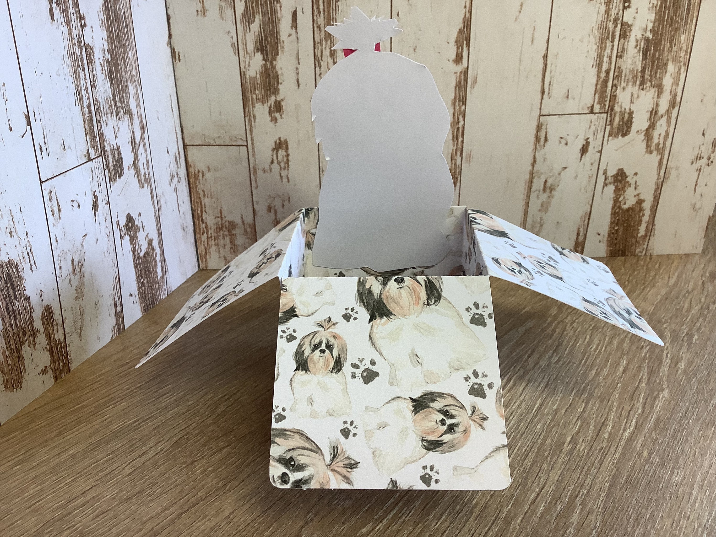 Shih Tzu Pop up Box 3D Birthday Card PERSONALISED All - Etsy UK
