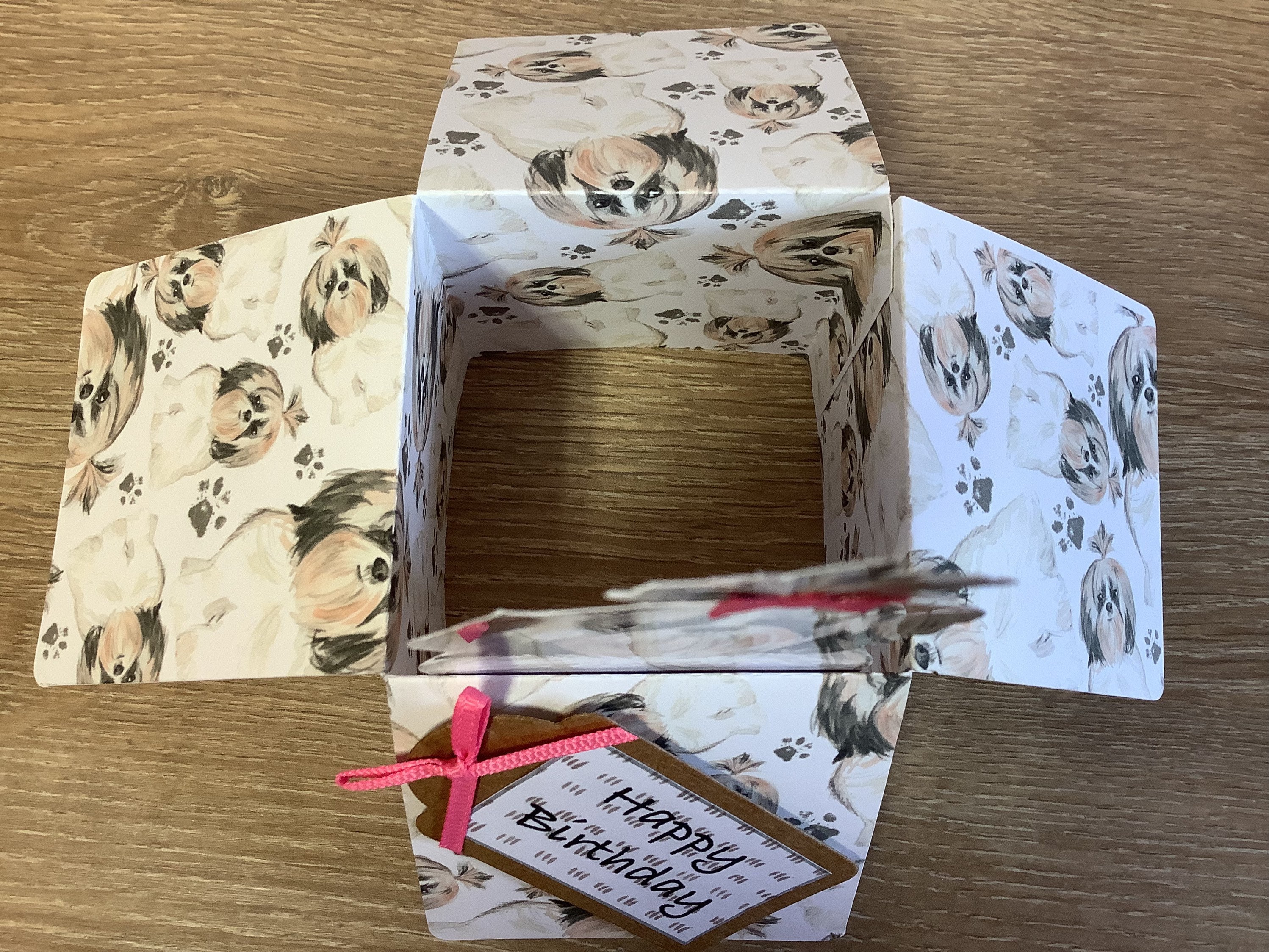 Shih Tzu Pop up Box 3D Birthday Card PERSONALISED All - Etsy UK
