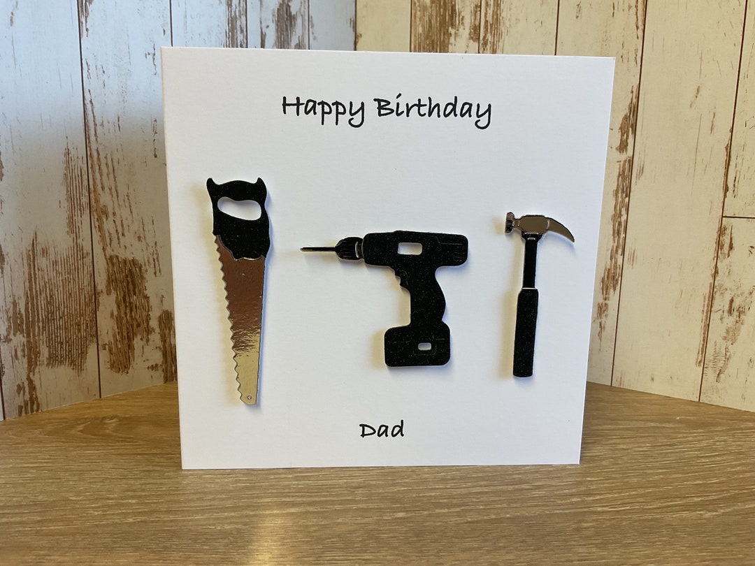 Personalized DIY Tools Card: Handmade Die-cut Birthday Father's Day All ...