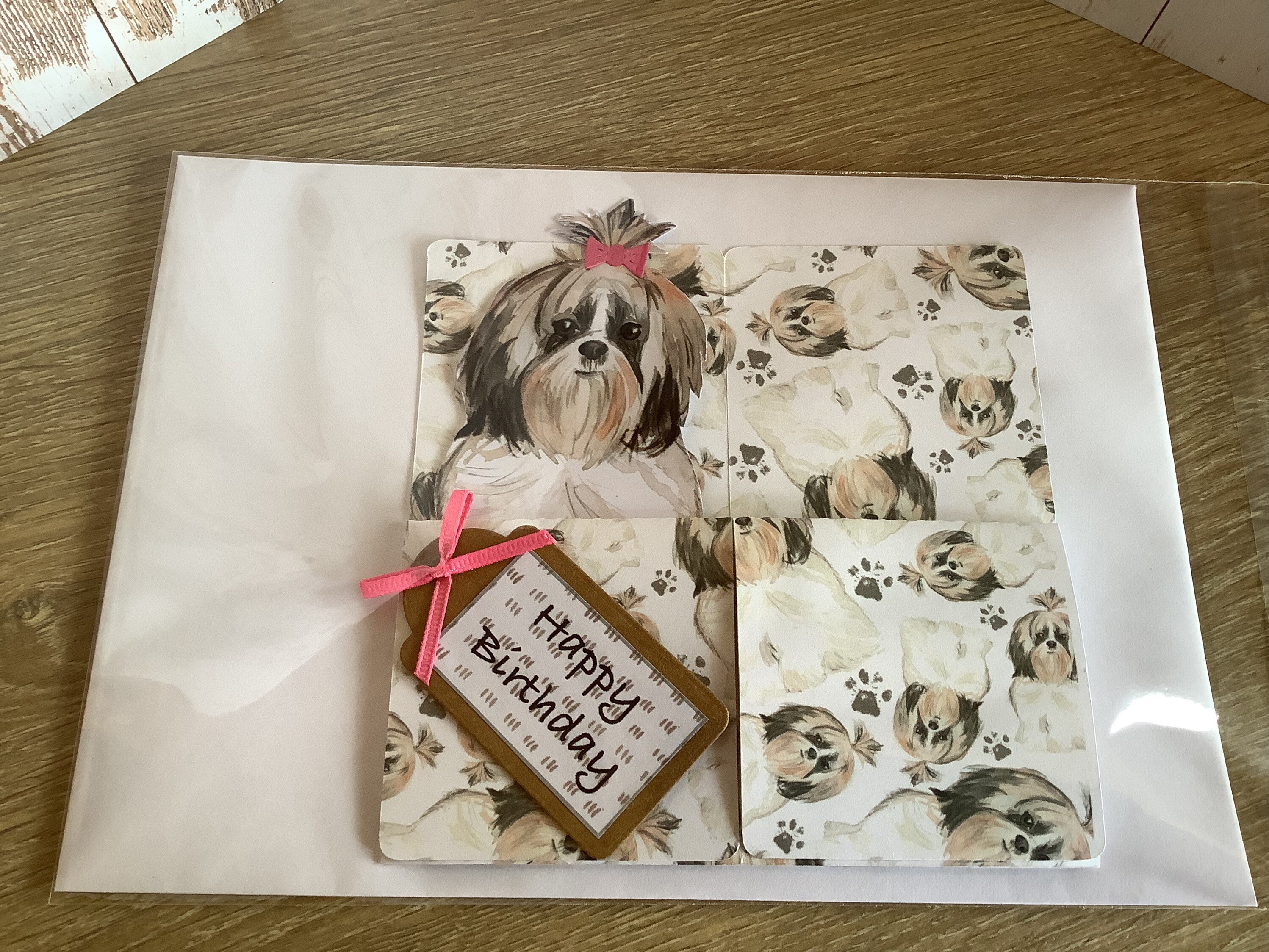 Shih Tzu Pop up Box 3D Birthday Card PERSONALISED All - Etsy UK