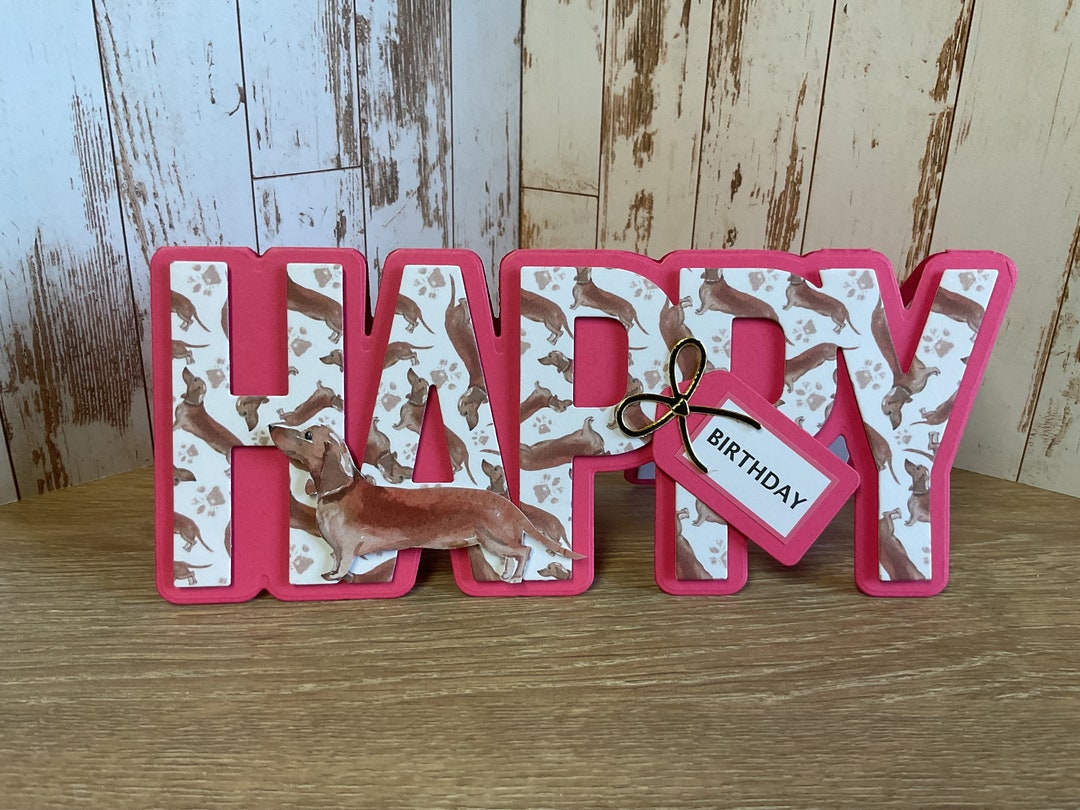 Dachshund Birthday Card, Mothers Day, Fathers Day, Sausage Dog, Happy ...