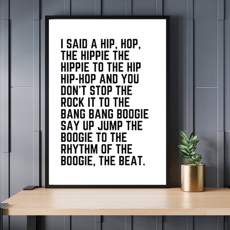 Rap Lyrics Print - Etsy