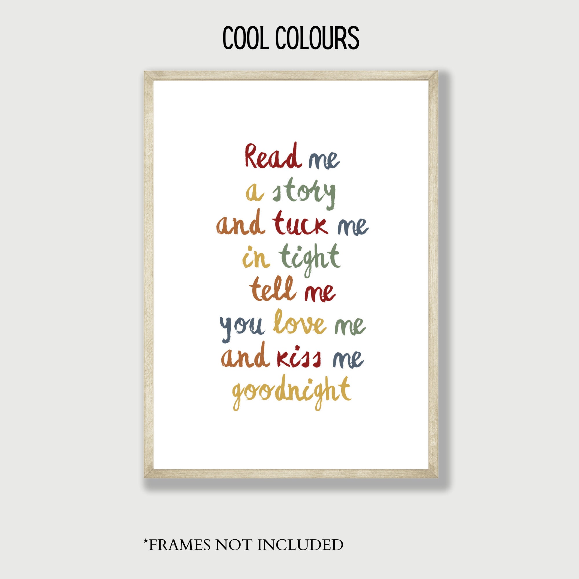 Read Me a Story Print Various Colours Kids Bedroomunframed - Etsy UK